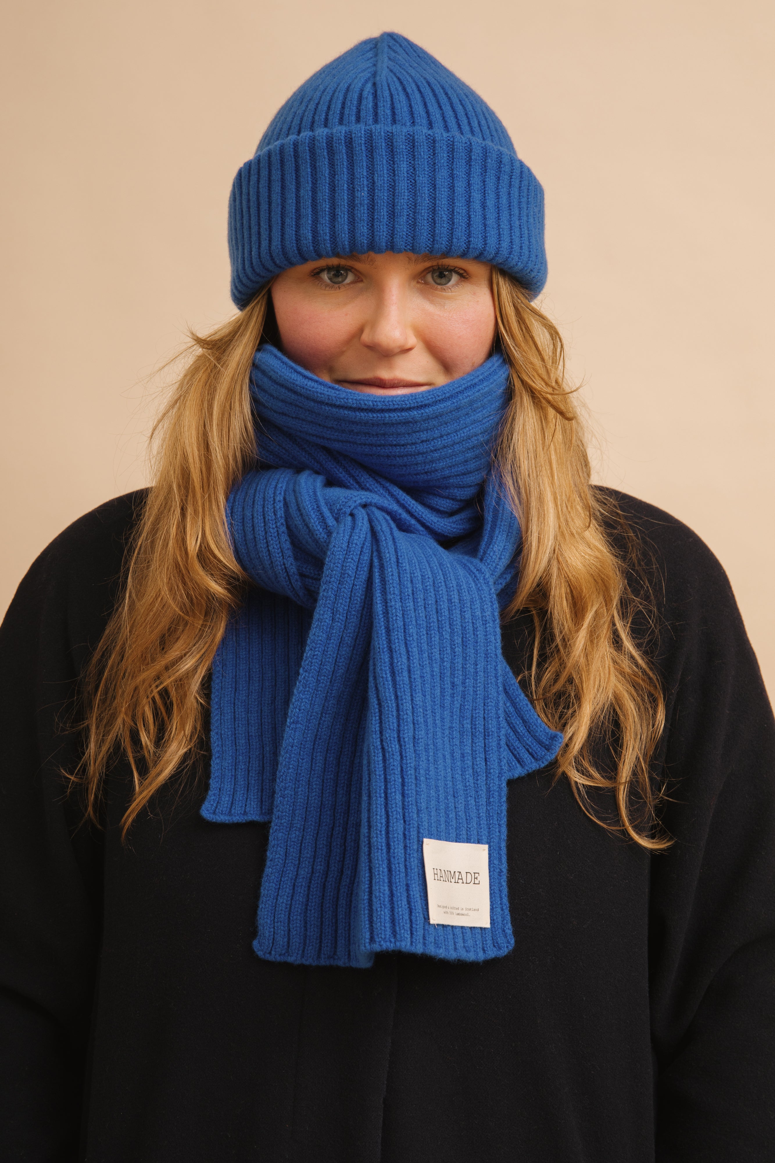 Electric Blue Scarf – hanmadetextiles